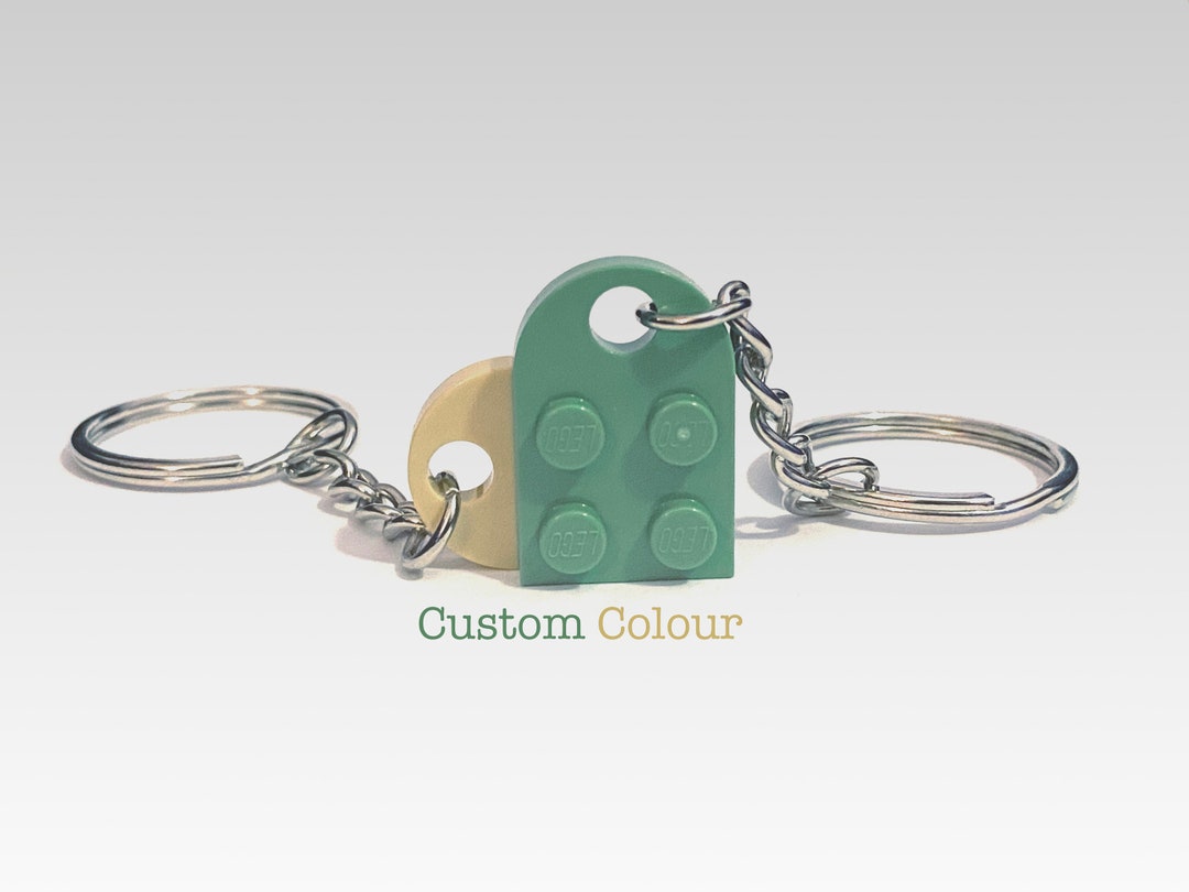 Heart Keyring Made With LEGO Custom Colours Love Keychain ...