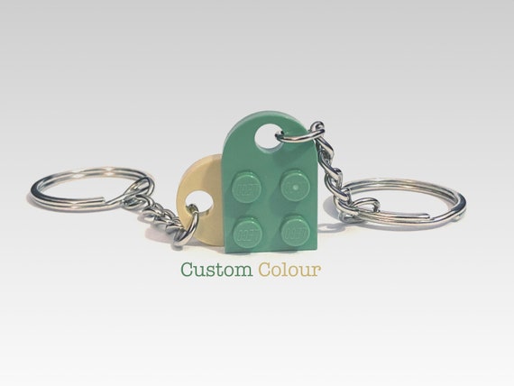 Heart Keyring Made With LEGO Custom Colours Love Keychain | Etsy