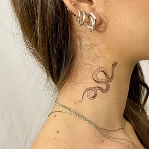 Realist Snake Temporary Tattoo (set of 2) / Snake Tattoo - Etsy