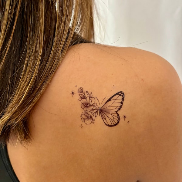 Temporary Tattoo Butterfly - Etsy