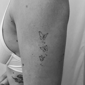 Three Butterfly Temporary Tattoo (set of 2) - Etsy