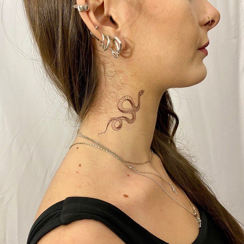 Realist Snake Temporary Tattoo set of 2 / Snake Tattoo - Etsy