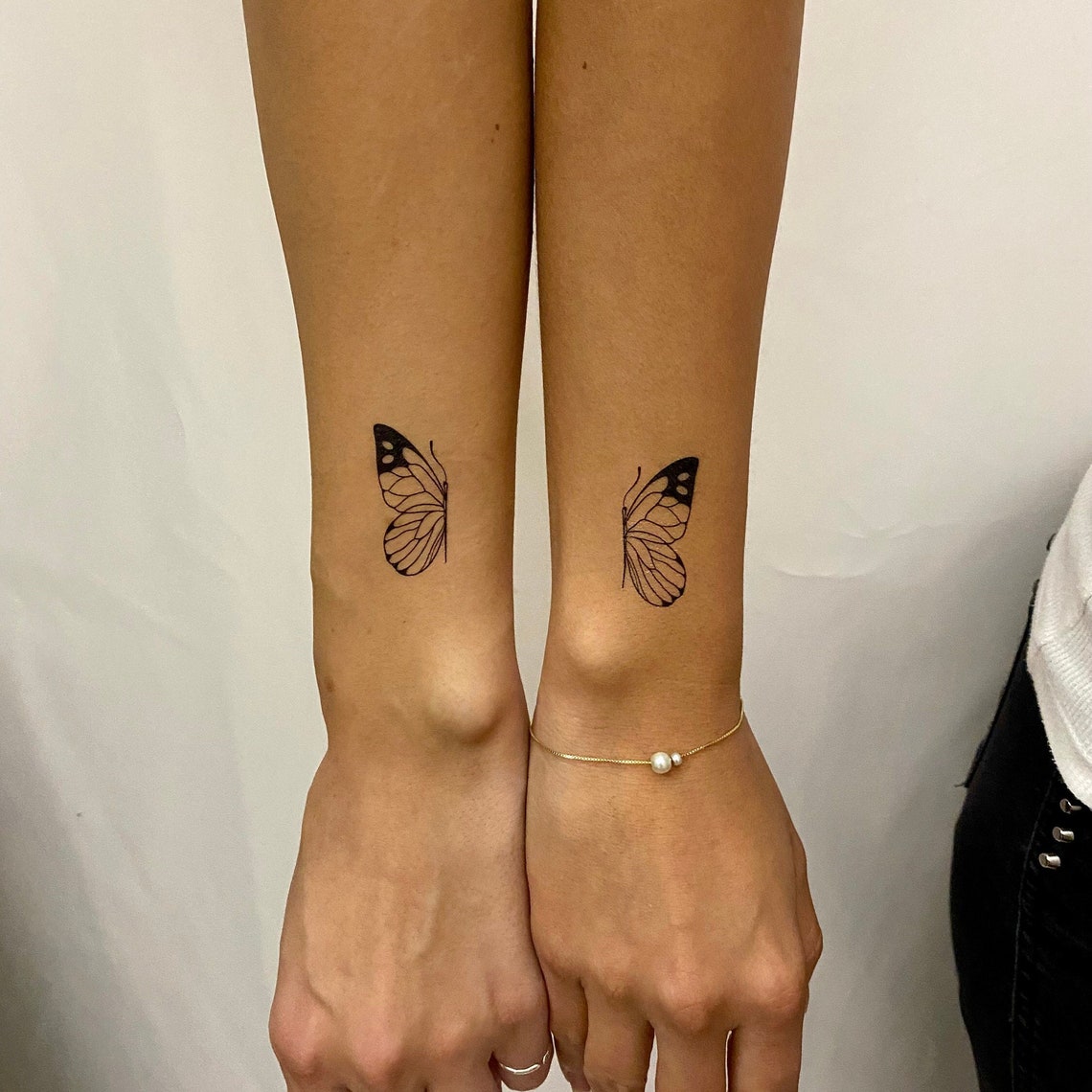 BFF Butterfly Temporary Tattoo (set of 2) / Matching Butterfly Fake ...