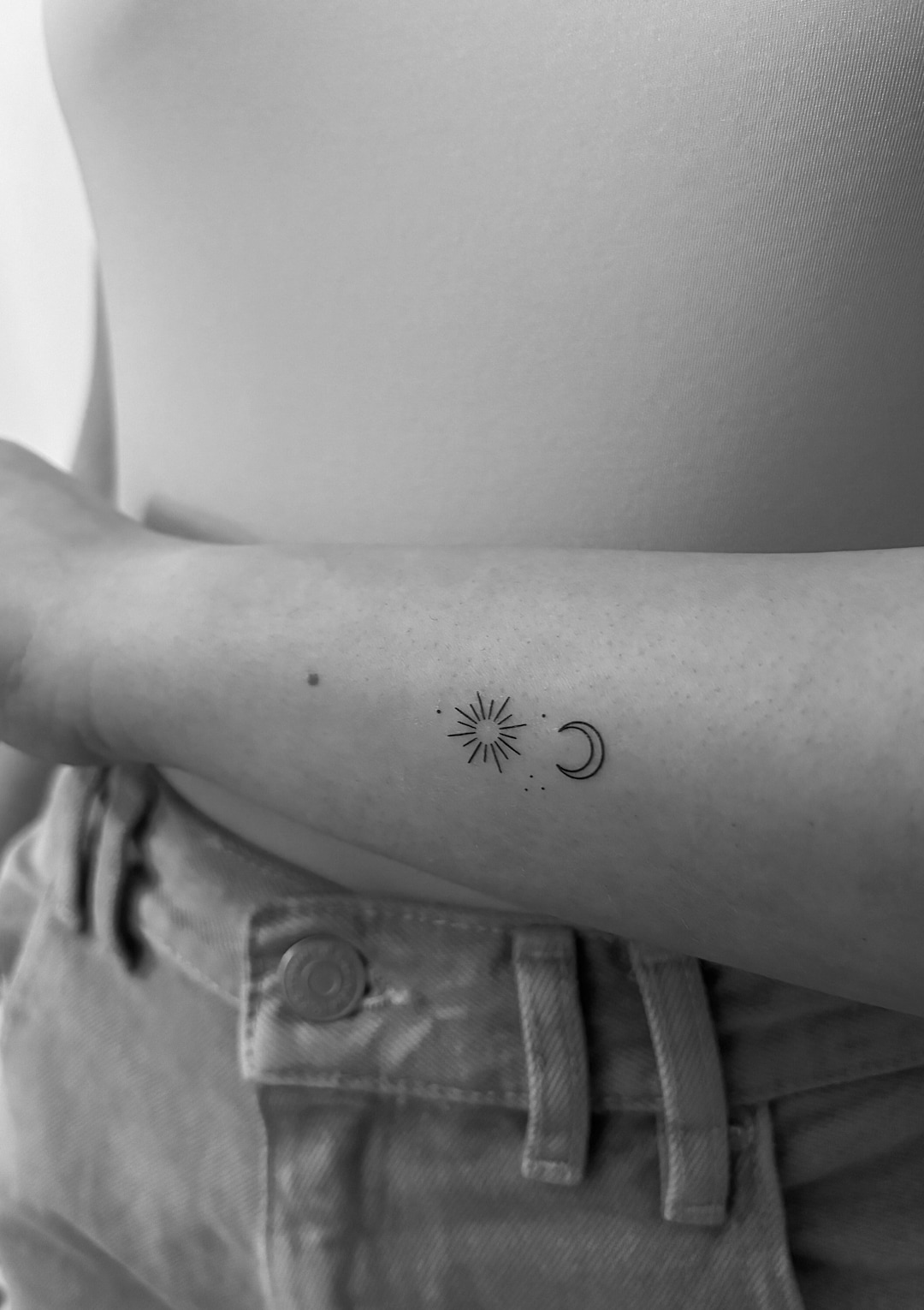 Small Sun and Moon Temporary Tattoo (set of 3) / Small Arm Tattoo ...