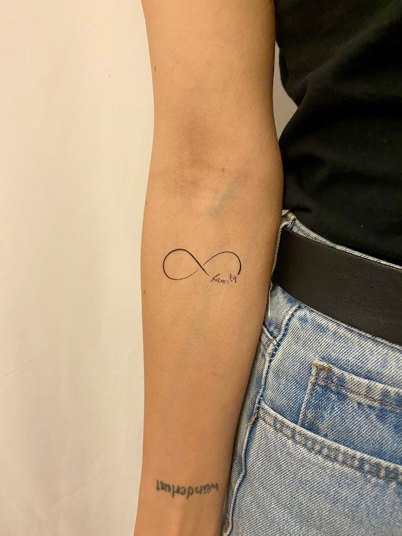 Family Infinity Temporary Tattoo set of 2 - Etsy