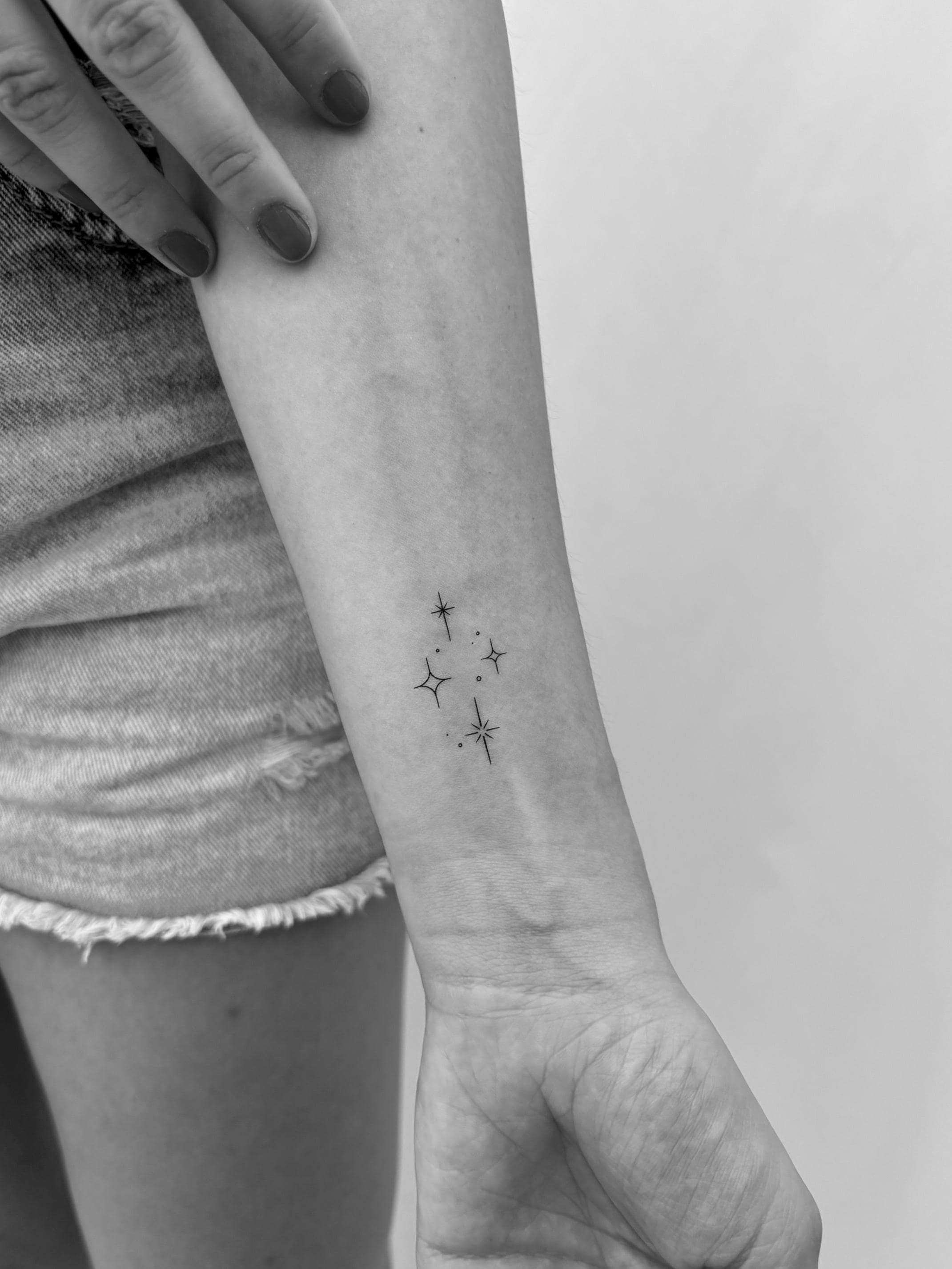 Delicate Stars Temporary Tattoo (set of 3) / Minimal Star Tattoo / Fine ...