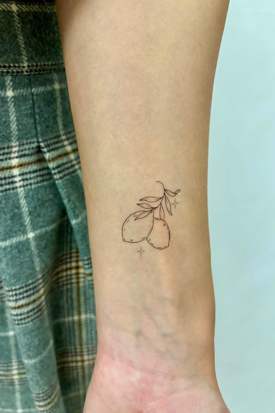 Lemon Temporary Tattoo (set of 2) / Fruit Temporary Tattoo - Etsy