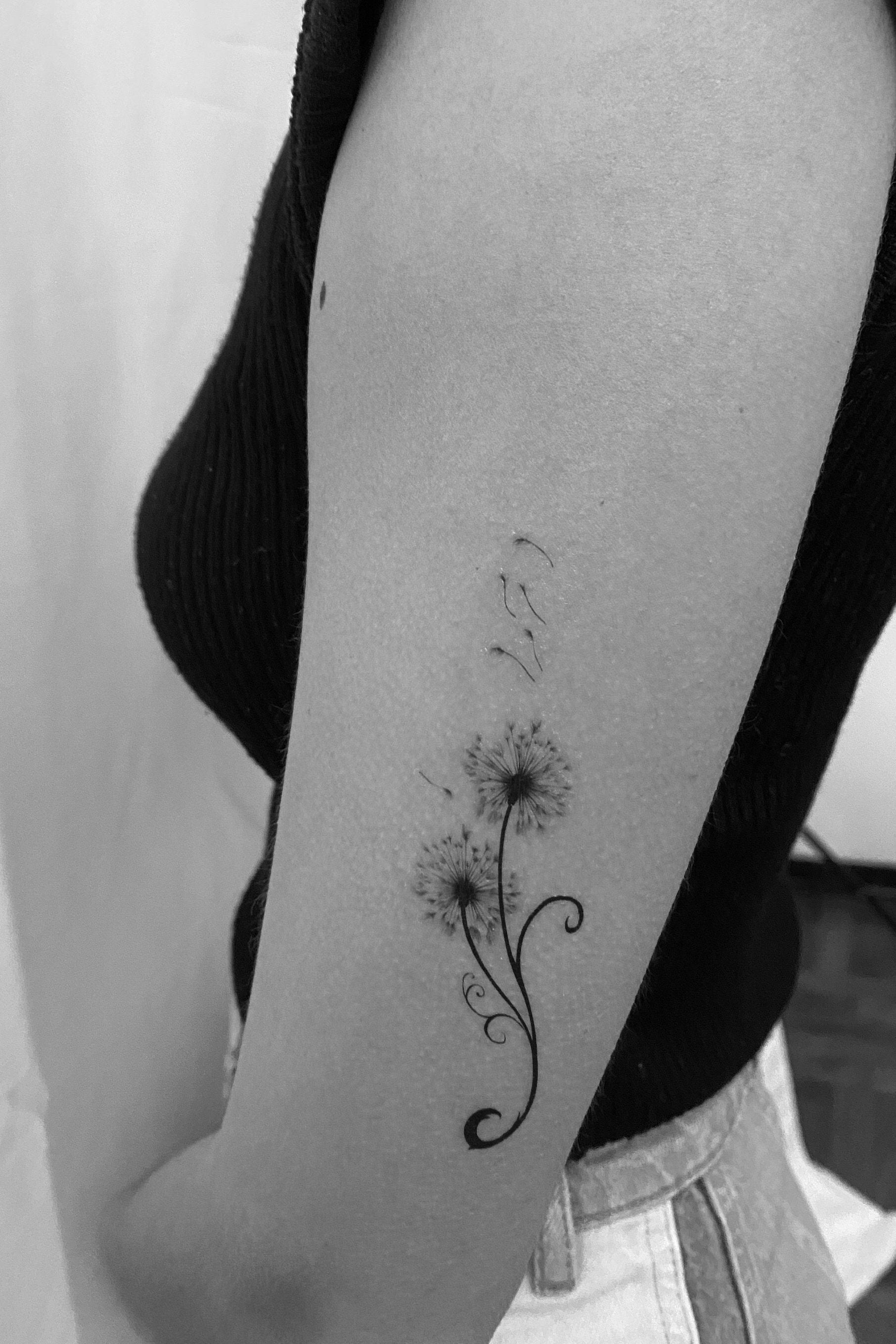 Dandelion Flower Tattoo
