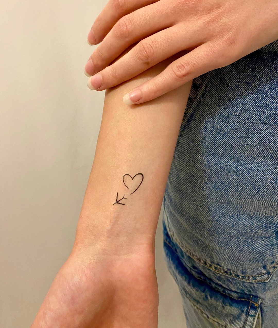 Travel Heart With Plane Temporary Tattoo (set of 3) - Etsy