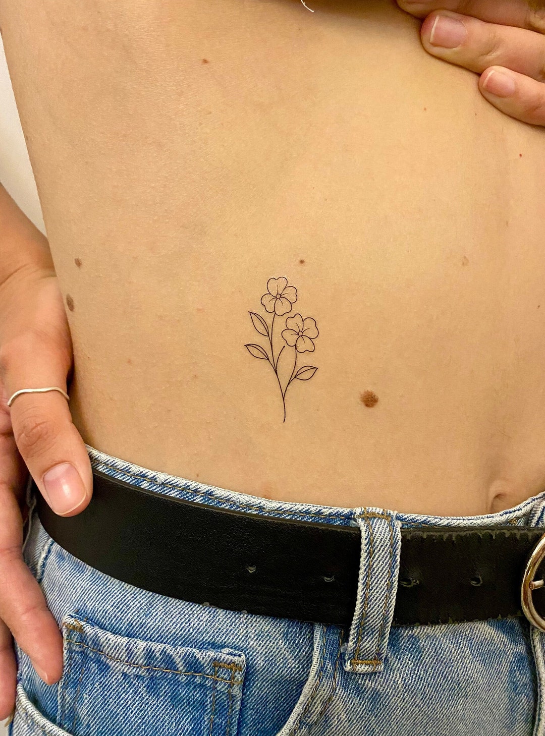 Flower Temporary Tattoo (set of 2) - Etsy