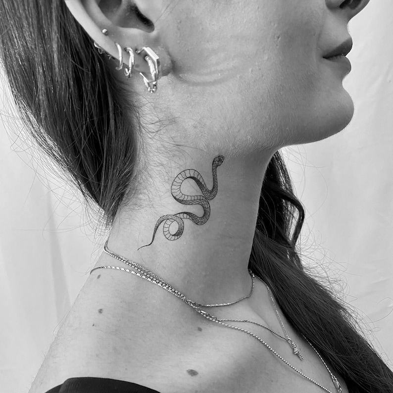 Realist Snake Temporary Tattoo set of 2 / Snake Tattoo - Etsy