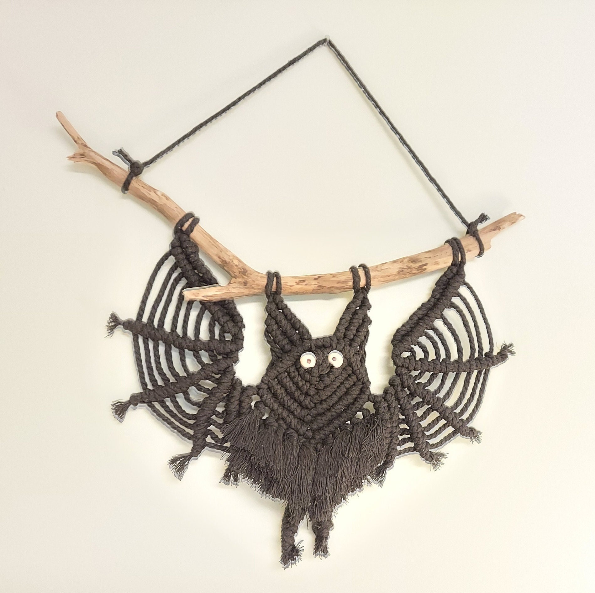 Macrame Bat Wall Decor Door Hanging Halloween - Etsy