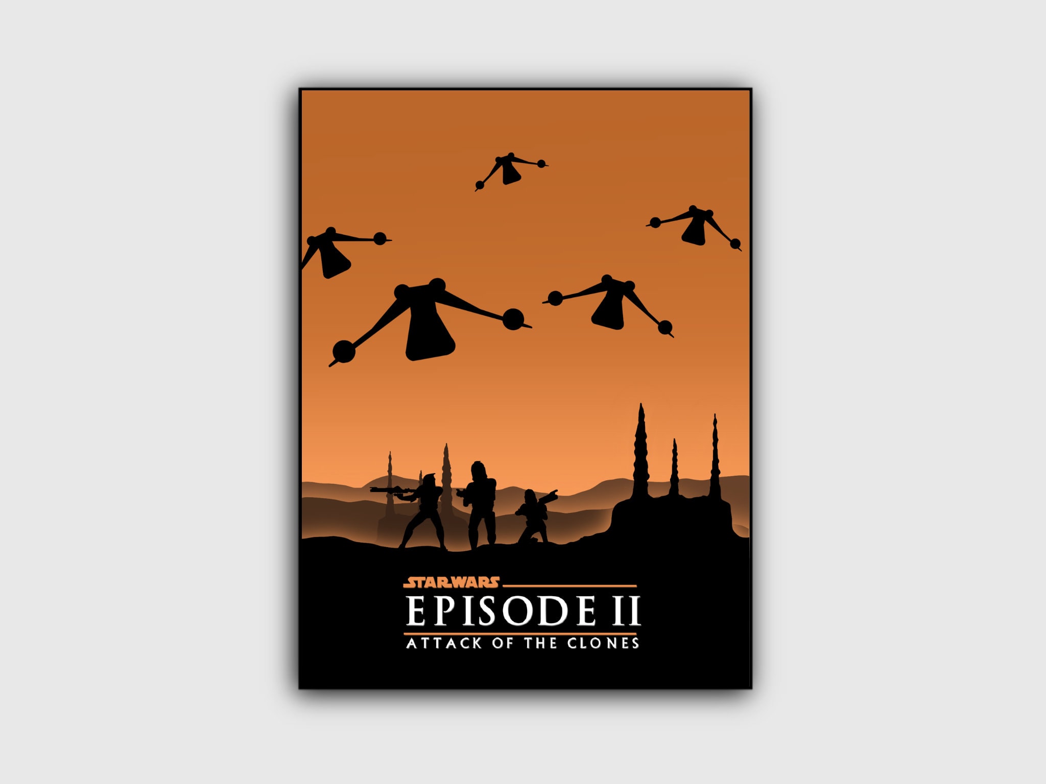 Star Wars Episode II Poster I Minimalist Printable - Etsy