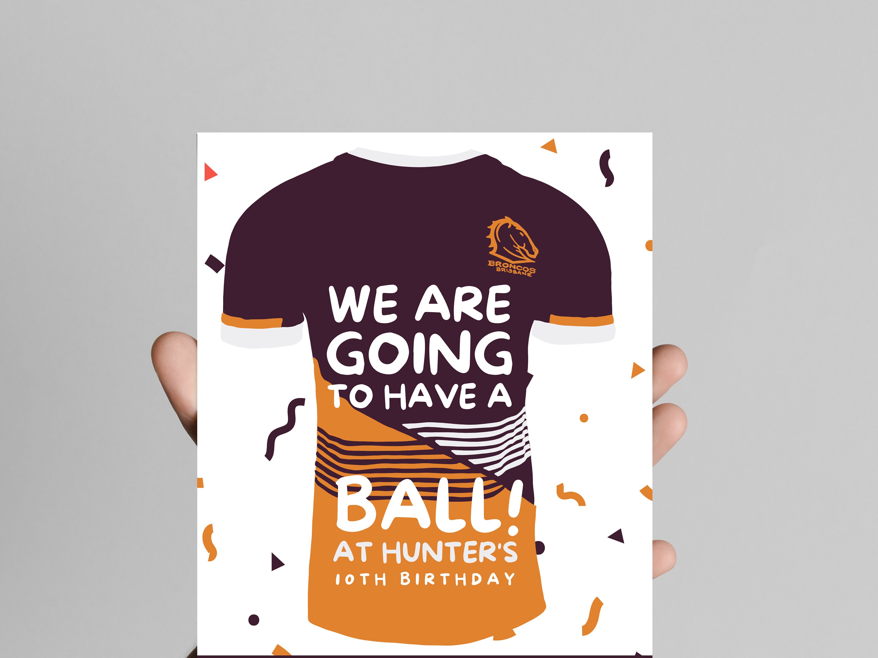NRL Birthday Invitation | National Rugby League Birthday Party | Rugby ...