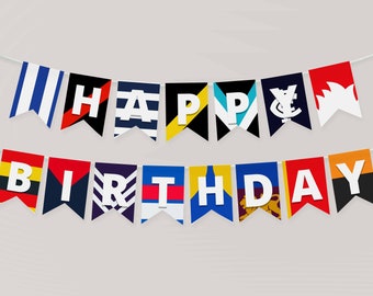AFL Party Banner | Digital Download | Party Decor | Aussie Rules ...