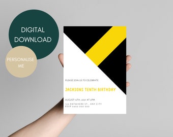 AFL Football Party Printable Birthday Invitation Footy , Aussie Rules ...