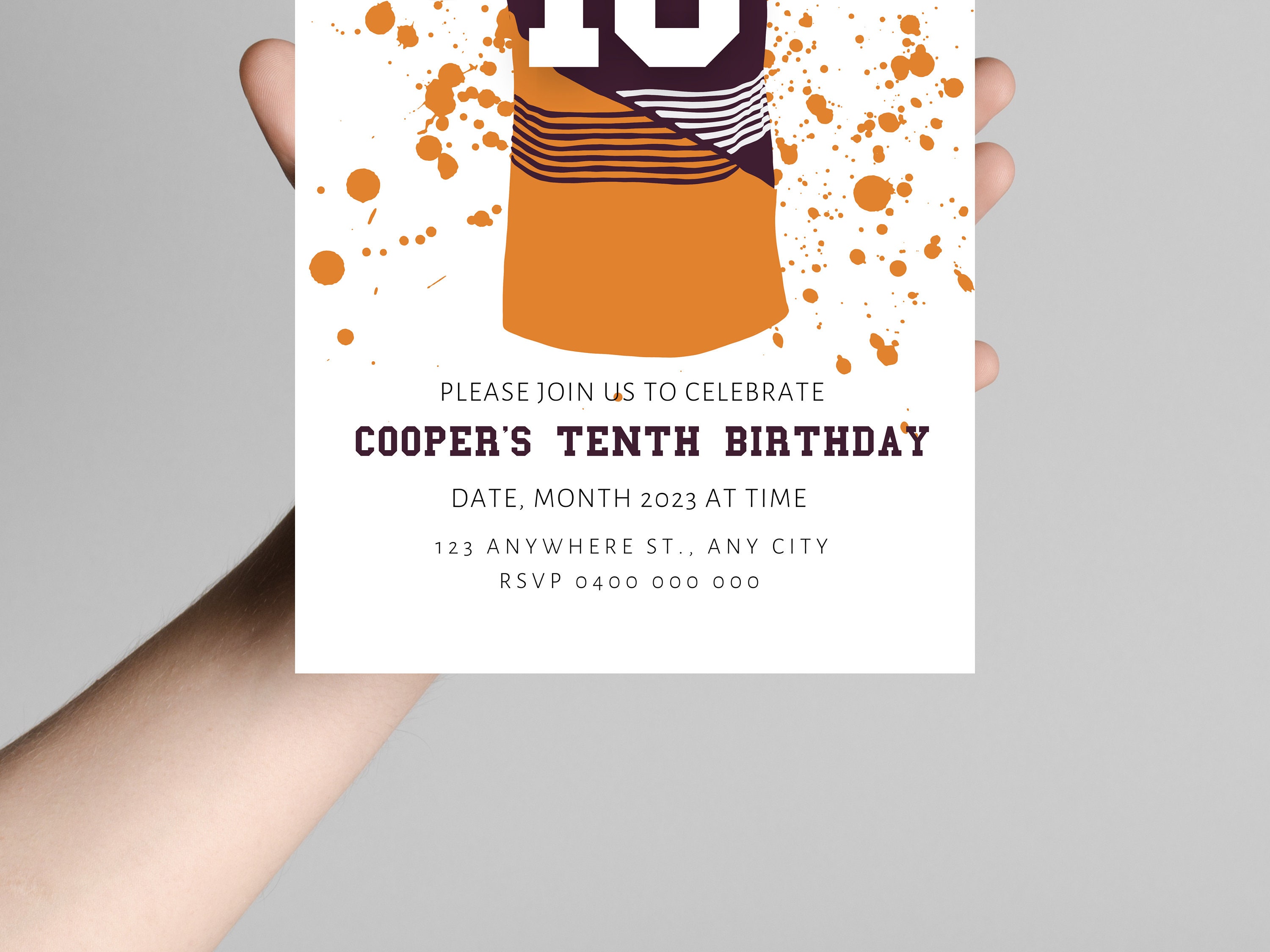 NRL Birthday Invitation | National Rugby League Birthday Party | Rugby ...