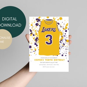 Basketball Birthday Invitation | NBA Birthday Party | Basketball Party ...