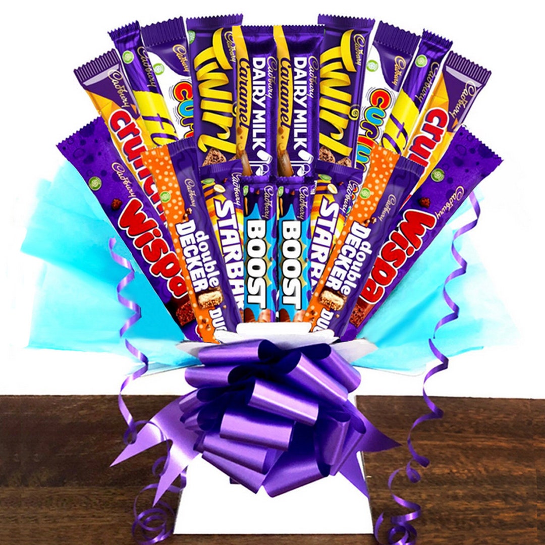Cadbury Giant Selection Box Chocolate Bars Bouquet - Etsy UK