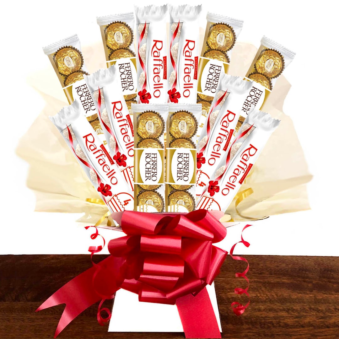Ferrero Rocher & Raffaello Chocolate Bouquet - Etsy