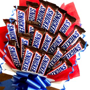 Snickers Chocolate Bouquet - Etsy UK