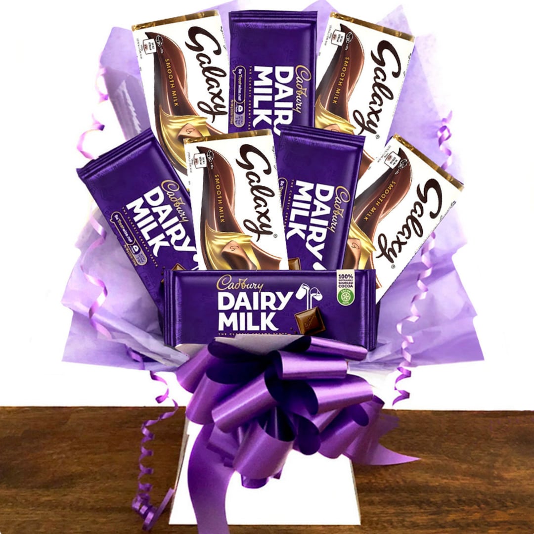 Cadbury Dairy Milk & Galaxy Chocolate Bars Bouquet - Etsy