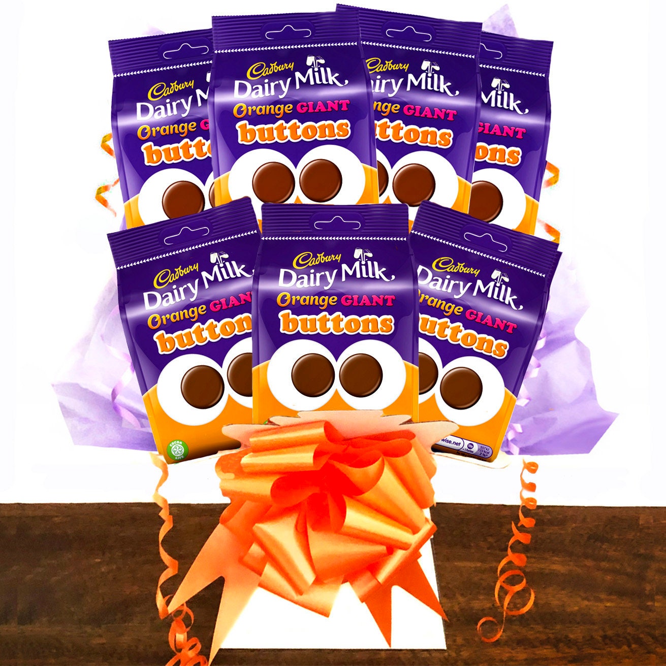 Cadbury Dairy Milk Orange Giant Buttons Chocolate Bouquet Etsy UK