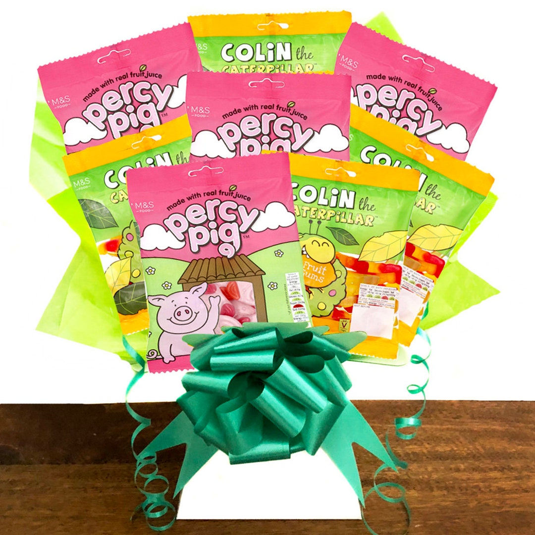 Percy Pig & Colin the Caterpillar Sweets Bouquet - Etsy UK