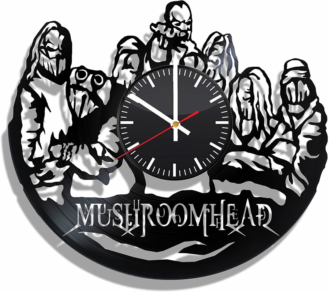 Alternative Metal Vinyl Clock - Handmade 12-inch Wall Art for Fans of ...