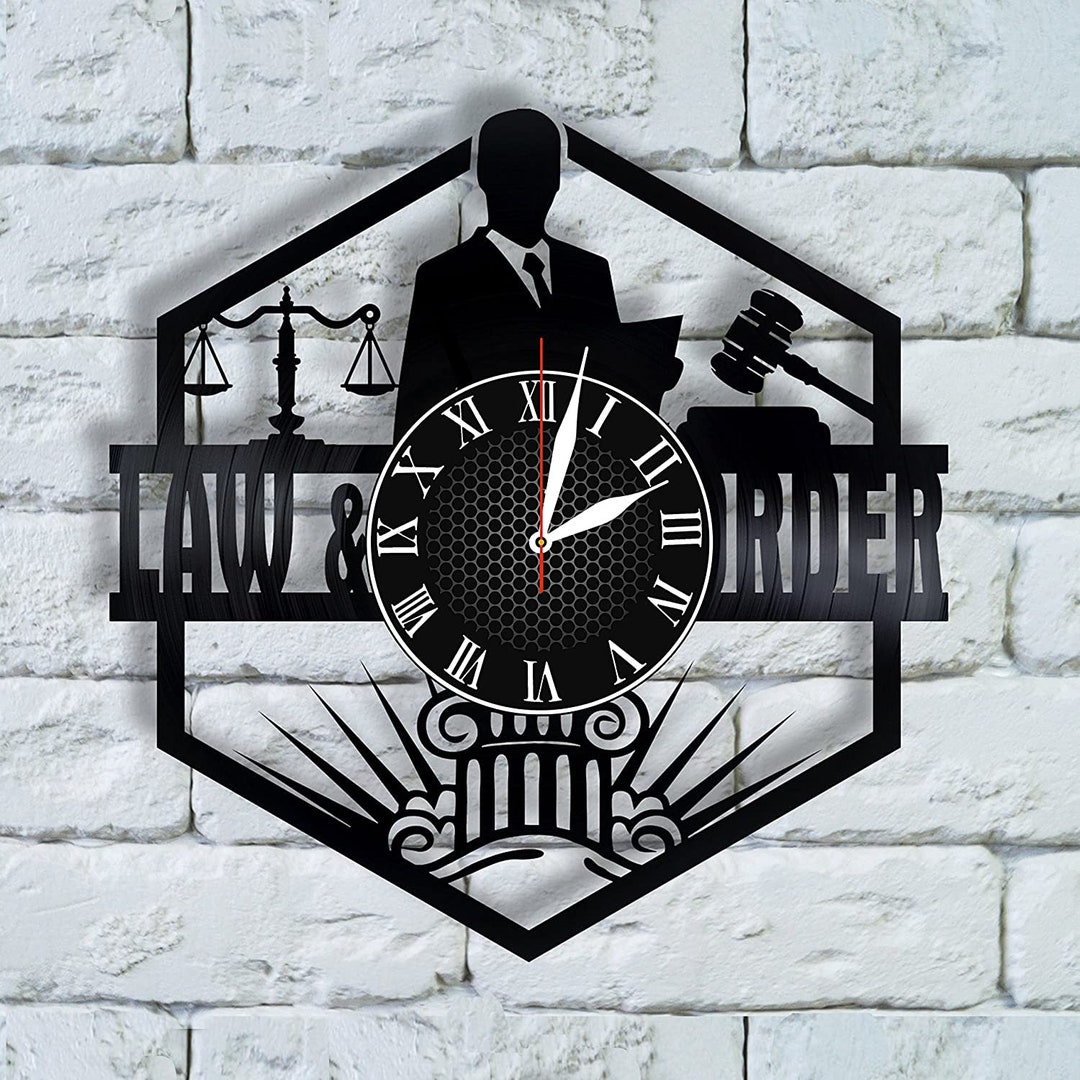 Time for Justice! Judge-themed Wall Clock – Handcrafted Vinyl Art ...