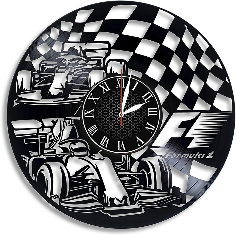 Time for Speed! Formula Racing Wall Clock – Handcrafted Vinyl Art ...