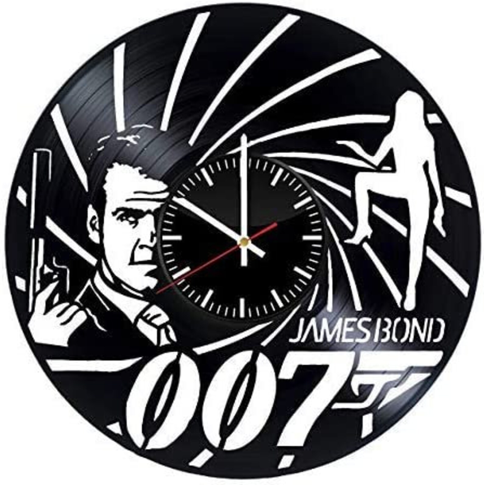 James Bond Vinyl Record Wall Clock, Agent 007 Wall Art, James Bond ...