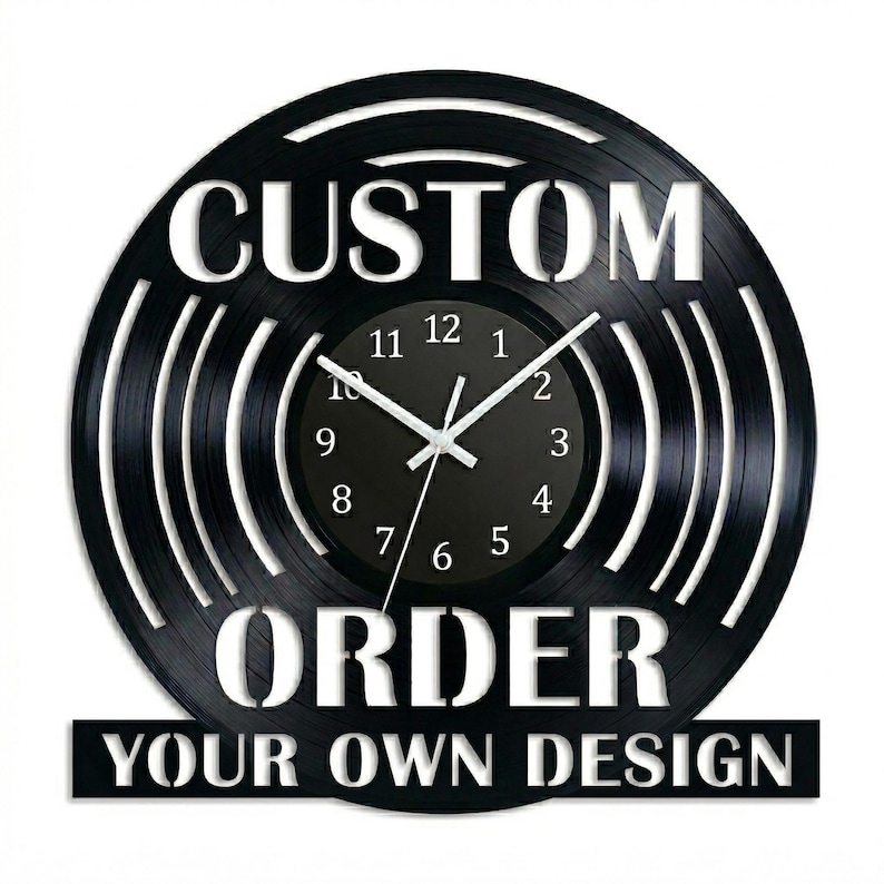 Vinyl Record 12" City Skyline Wall Clock, Shape the Skyline Decor ...