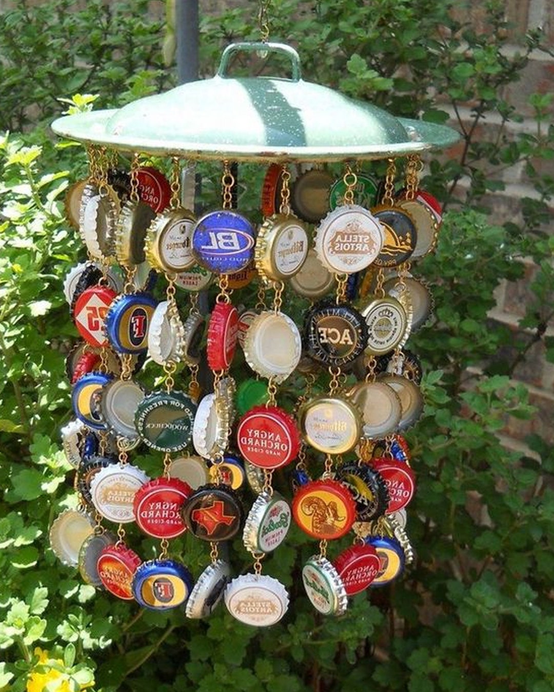 Wind Chimes Made From Bottle Caps Handmade Wind Chimes - Etsy Australia