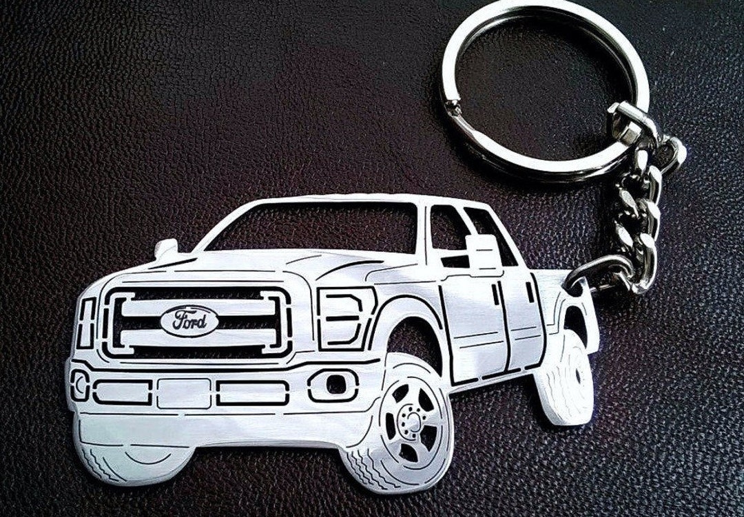 F250 Custom Keychain, Personalized Keyring, Stainless Steel Keychain ...