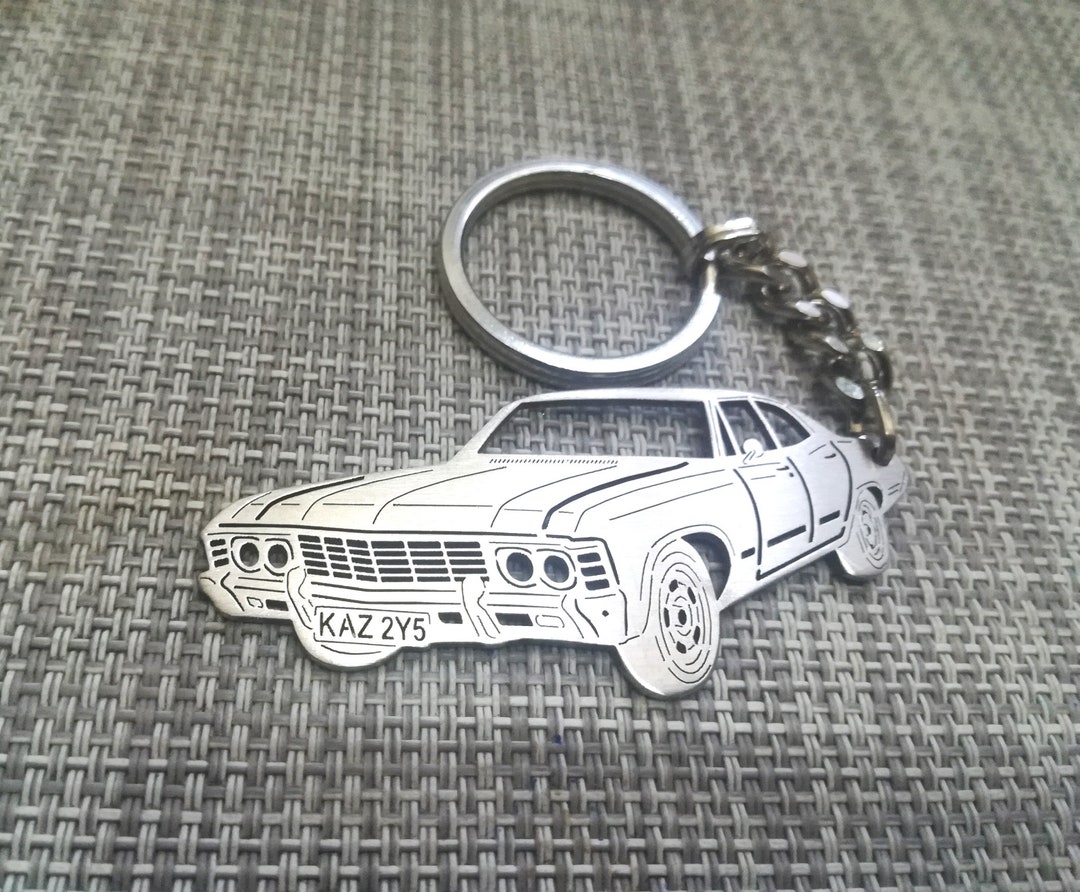 Impala 1967 Custom Keychain, Personalized Keyring, Stainless Steel ...