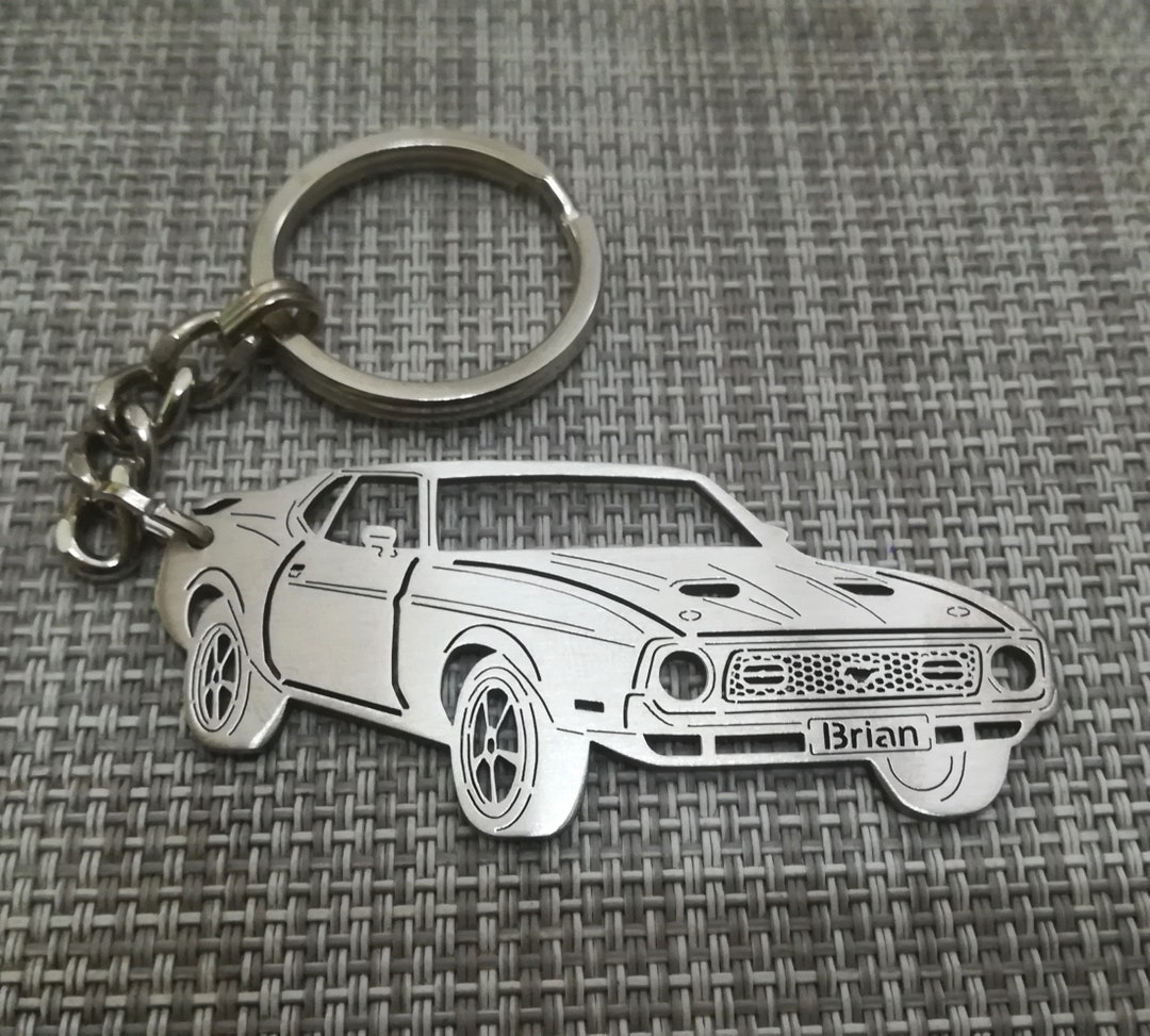 Mustang Mach 1 1971 Fastback Custom Keychain, Personalized Keyring ...