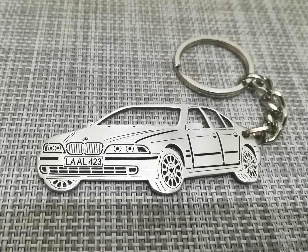 E39 523i 1998 Custom Keychain, Personalized Keyring, Stainless Steel ...