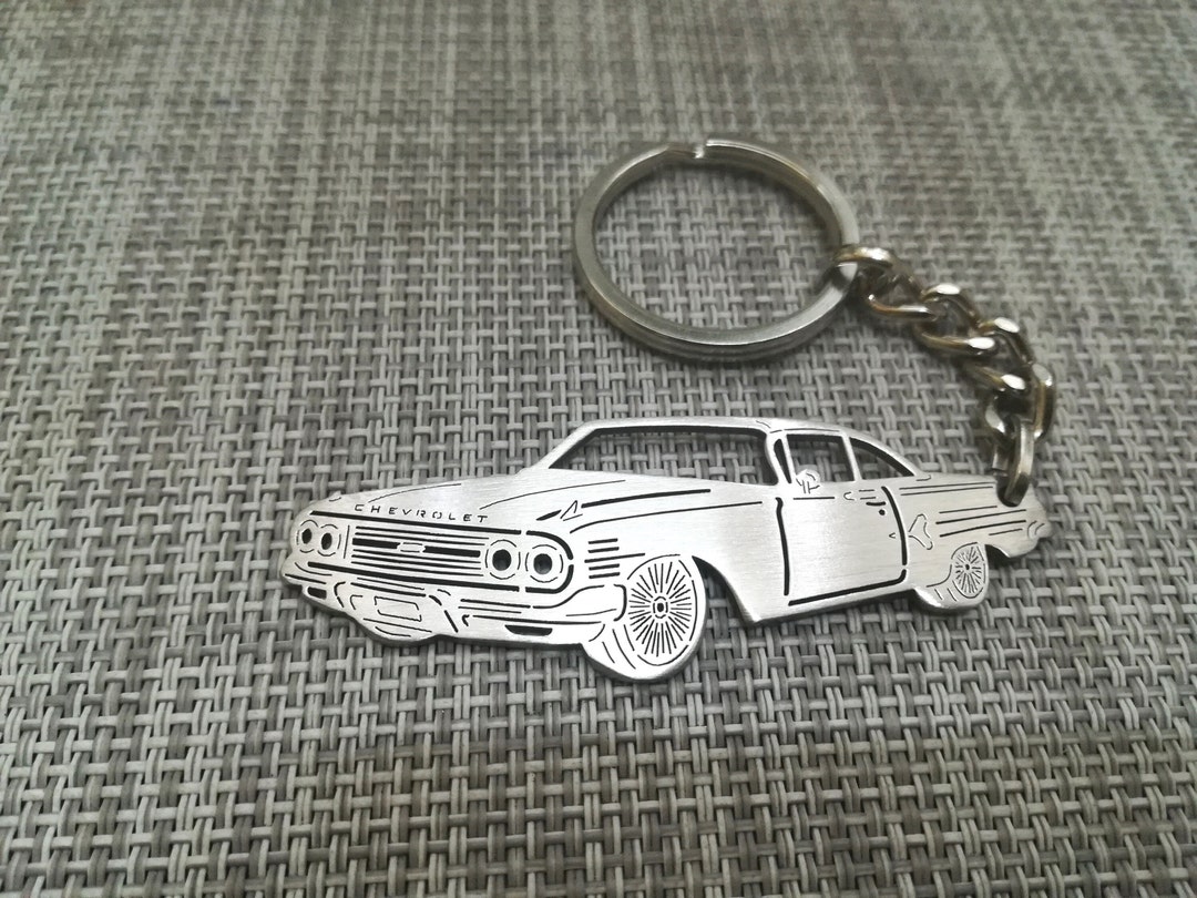 1960 Impala Custom Keychain, Personalized Keyring, Stainless Steel ...