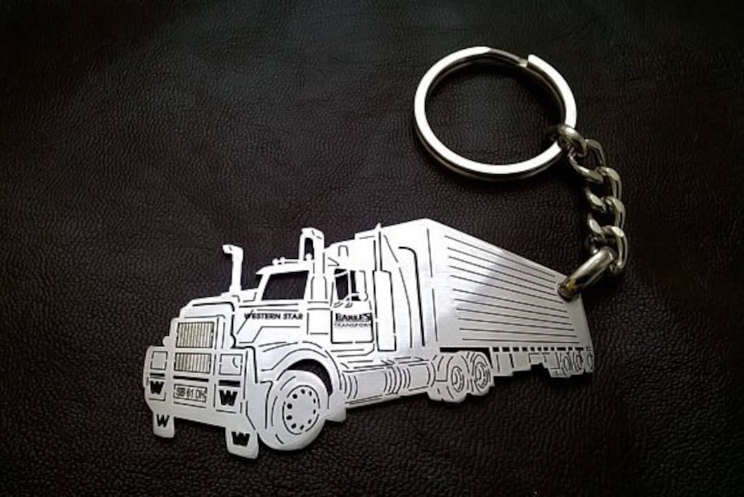 Truck Custom Keychain, Personalized Keyring, Stainless Steel Keychain ...