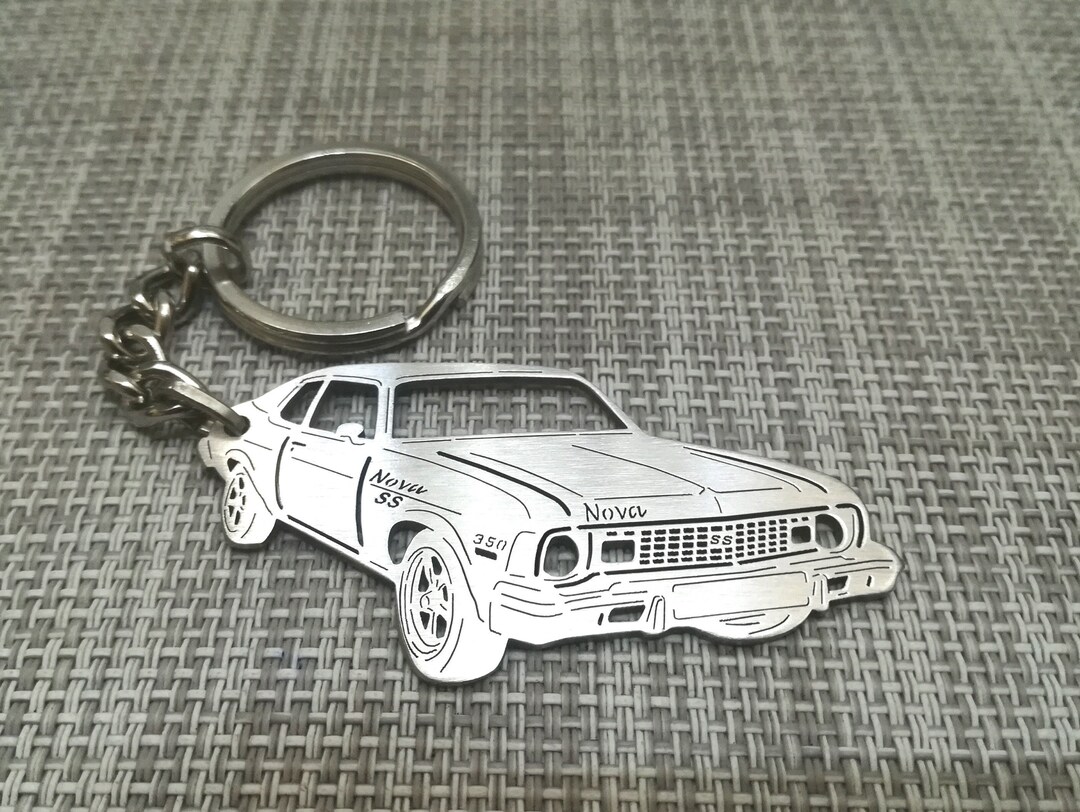 Christmas Gift 1974 Nova SS Custom Keychain, Personalized Keyring ...
