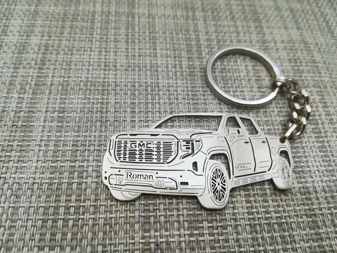 Sierra Denali 2022 Custom Keychain, Personalized Keyring, Stainless ...