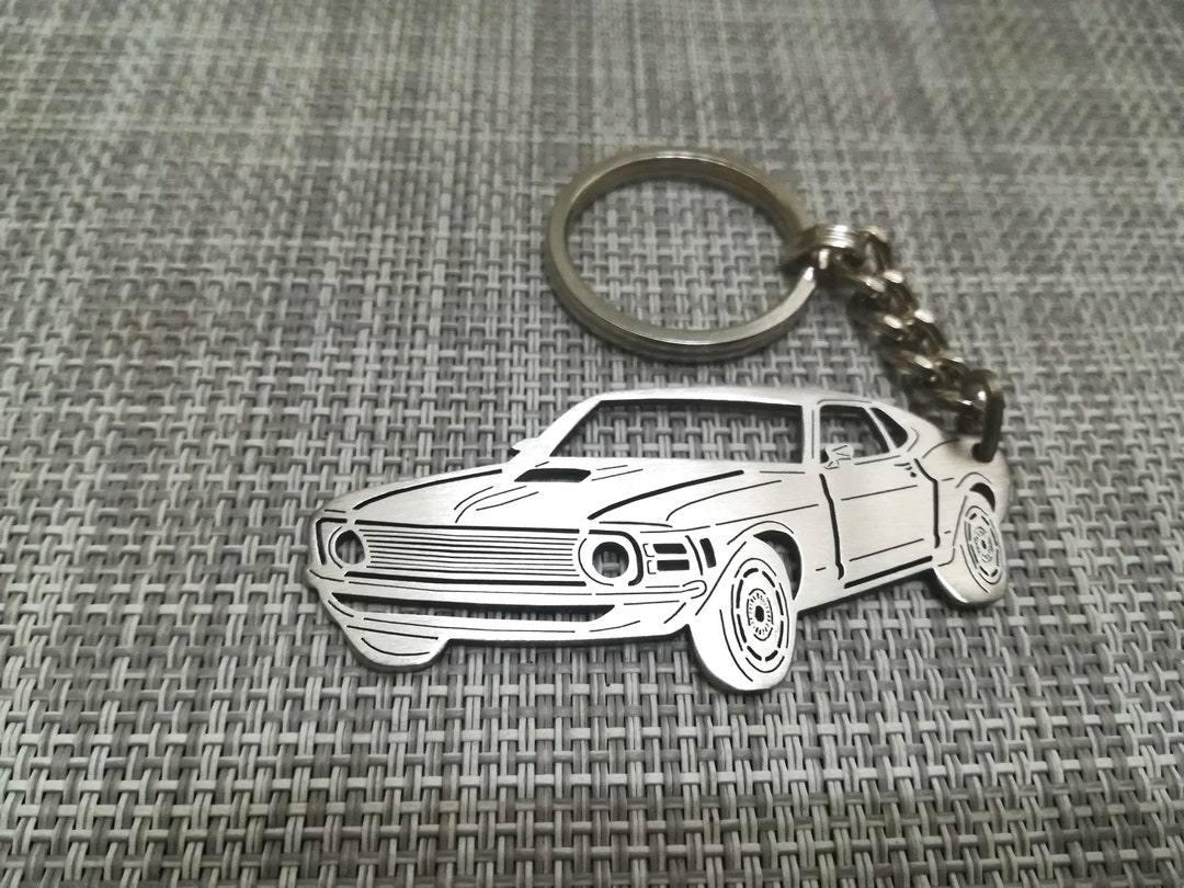 Mustang 1970 Custom Keychain, Personalized Keyring, Stainless Steel ...