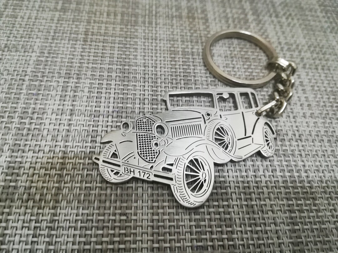 Model A 1930 Fordor Sedan Custom Keychain, Personalized Keyring ...