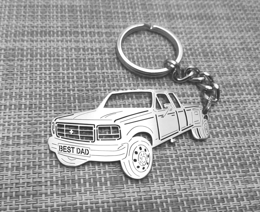 1993 F350 Dually Custom Keychain, Personalized Keyring, Stainless Steel ...