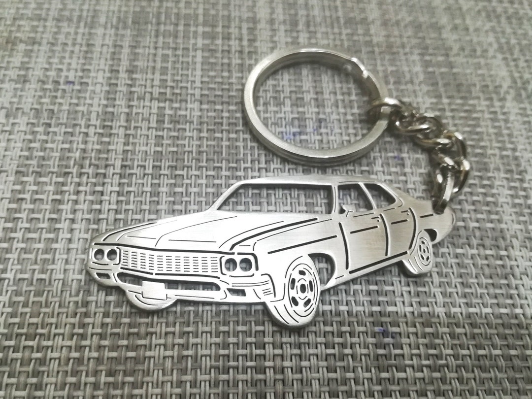 Impala 1970 Custom Keychain, Personalized Keyring, Stainless Steel ...