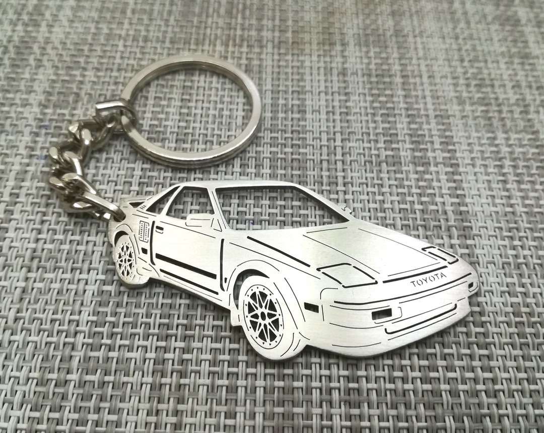 MR2 1985 Custom Keychain, Personalized Keyring, Stainless Steel ...