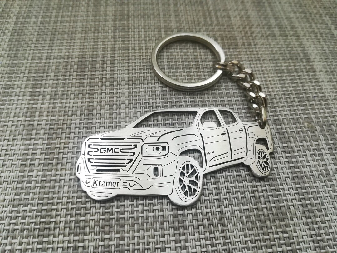 Christmas Gift Canyon AT4 2022 Custom Keychain, Personalized Keyring ...