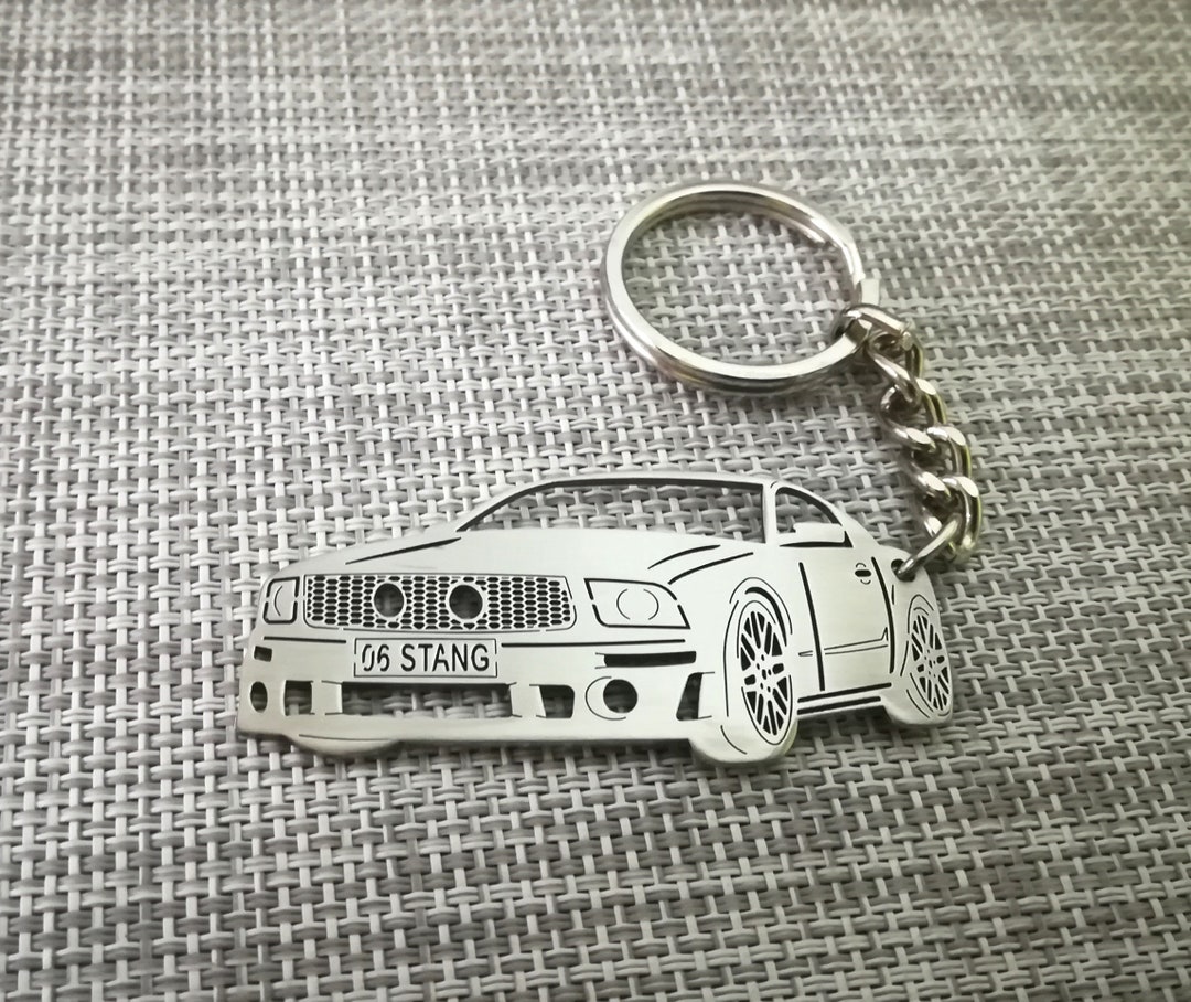 Mustang GT 2006 Custom Keychain, Personalized Keyring, Stainless Steel ...