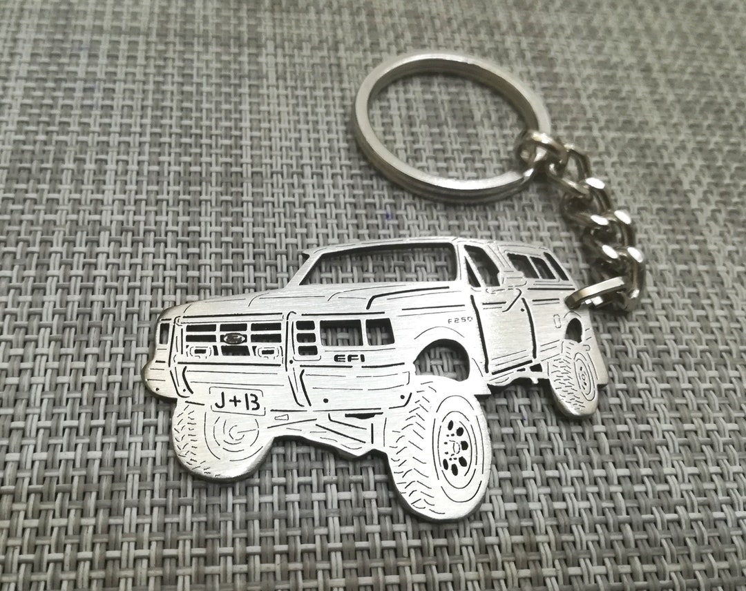 F250 1988 Custom Keychain, Personalized Keyring, Stainless Steel ...
